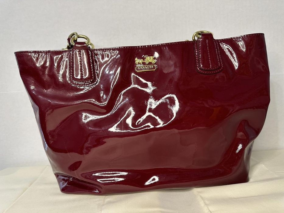 Coach Coach Madison Red Patent Leather Tote w/ COA | Grailed
