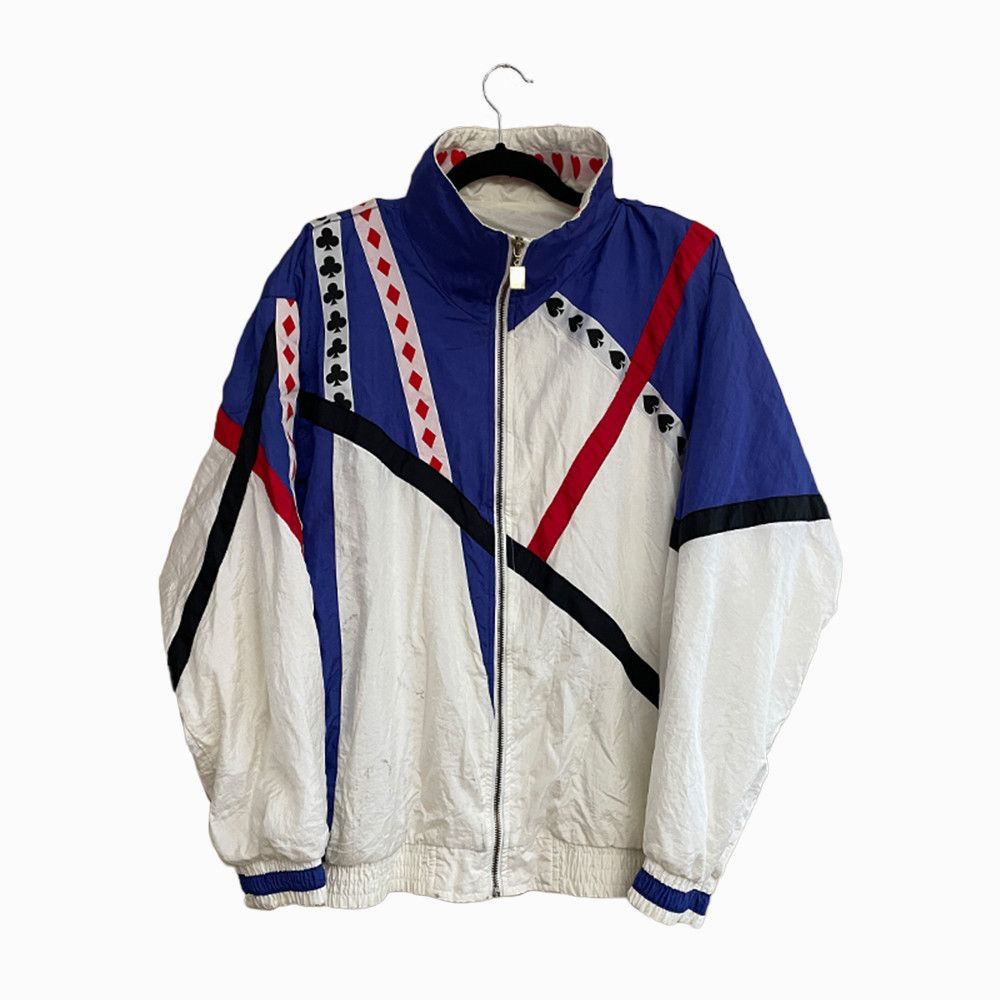 Streetwear × Vintage Lavon Playing Card Suits Nylon Windbreaker | Grailed