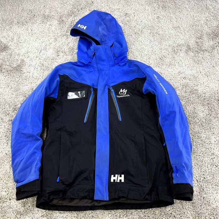 Helly Hansen Helly Hansen Jacket Mens Large Hooded Parka Helly Tech Blue Mammoth Recco B46 | Grailed