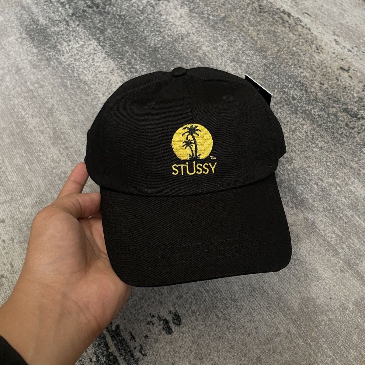 Hat × Streetwear × Stussy Y2K STUSSY SUNDOWN CAP BLACK | Grailed