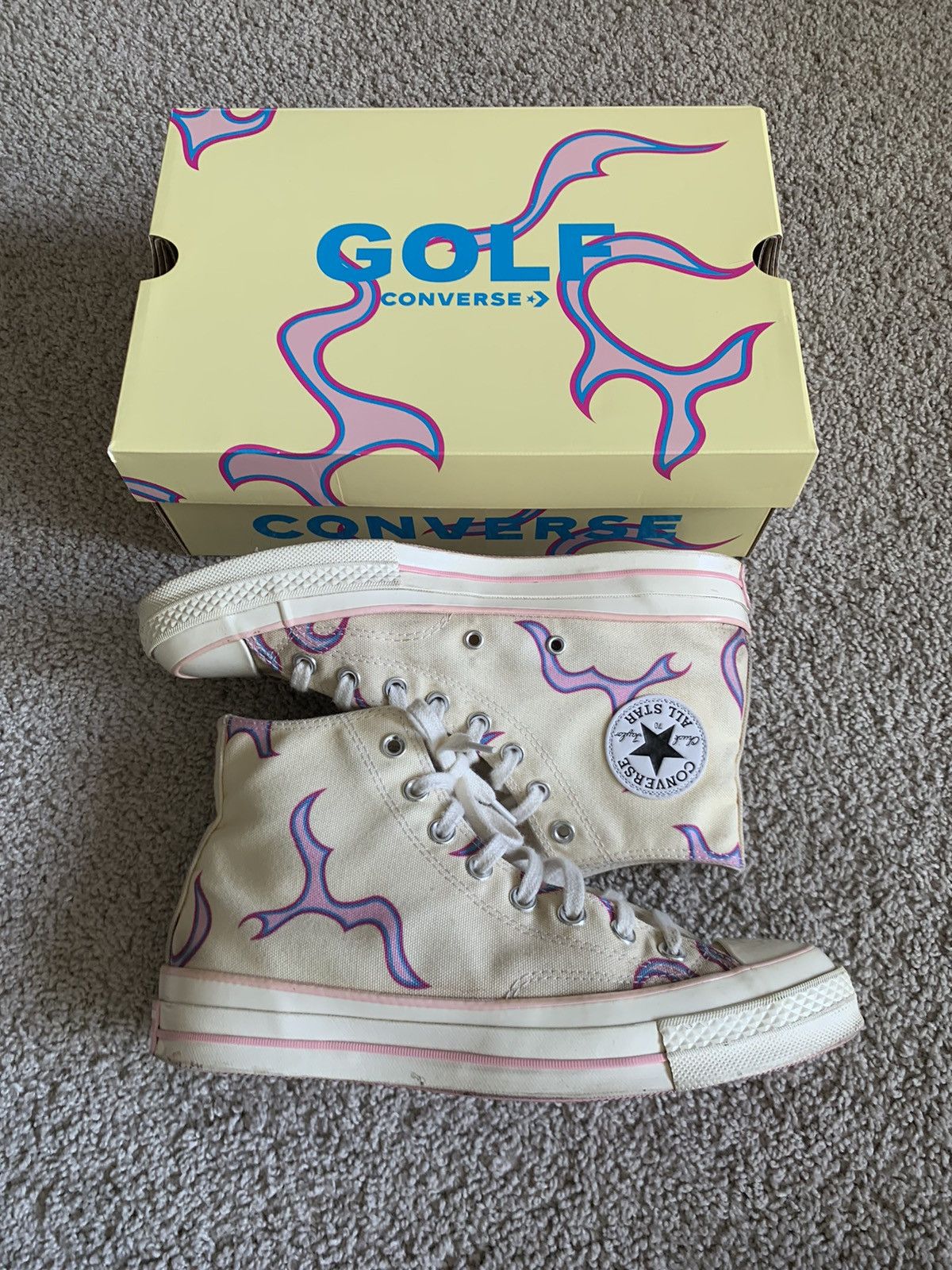 Converse Golf Le Fleur X Chuck 70 ‘Flame - Pastel Yellow’ Size 8 | Grailed