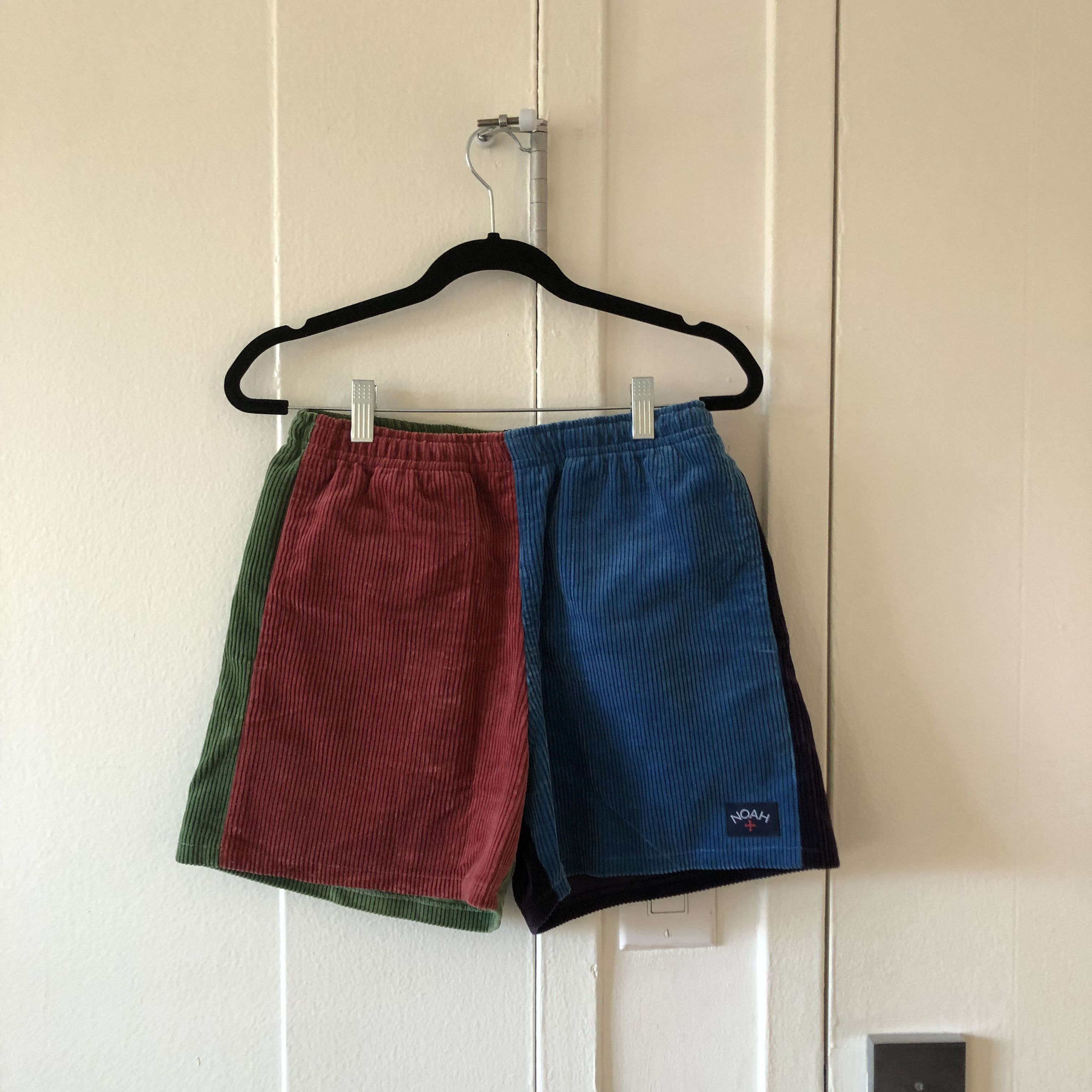 Noah Noah Colorblock Wide Wale Corduroy Winged Foot Shorts | Grailed