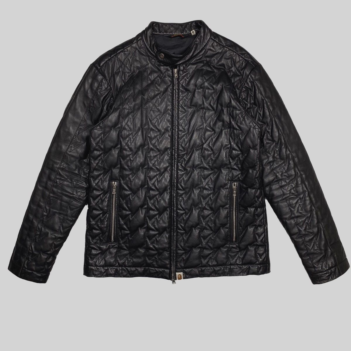 Bape Bape Sta Leather Riders Jacket | Grailed