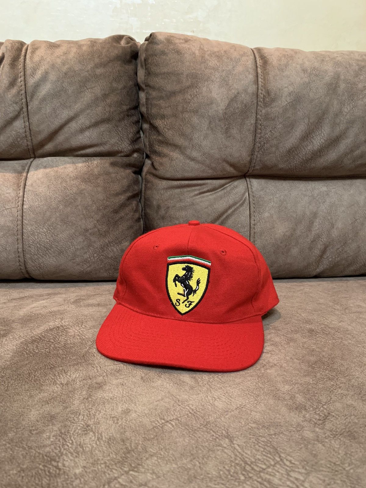 Ferrari × Racing Ferrari Big Logo Racing Cap Hat | Grailed