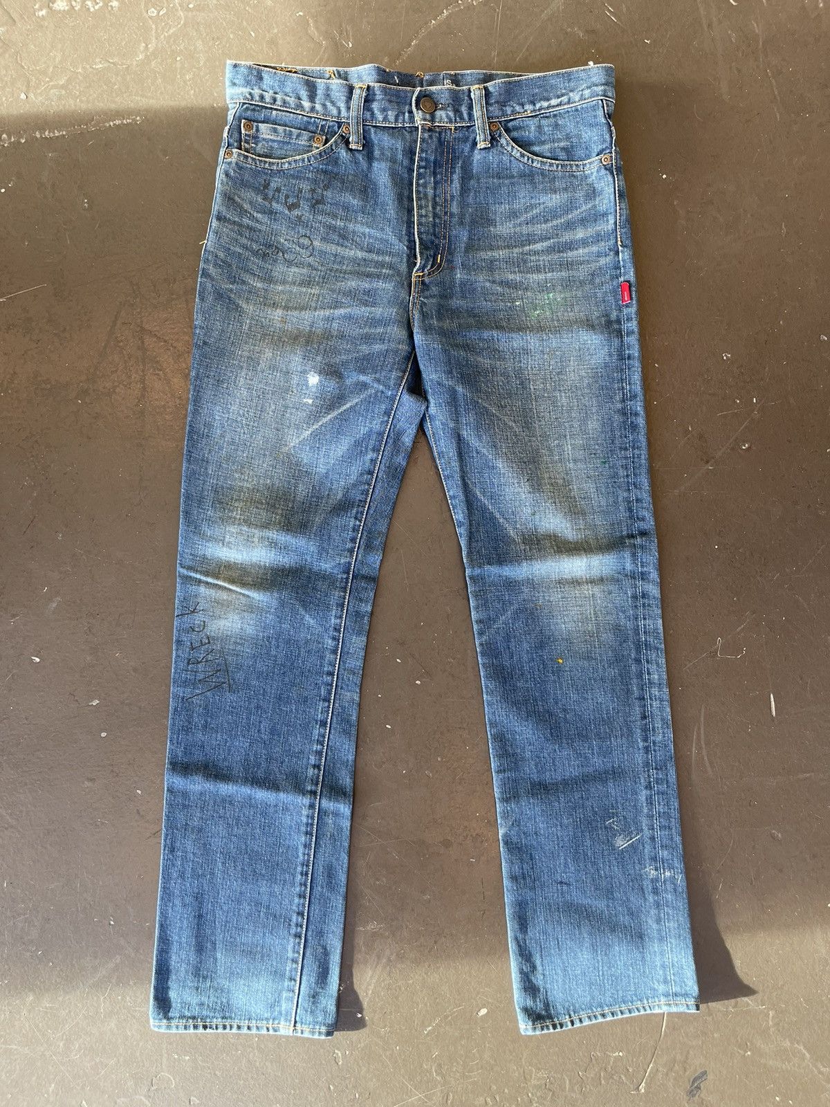 Wtaps WTaps Blue Trash Denim Jeans | Grailed