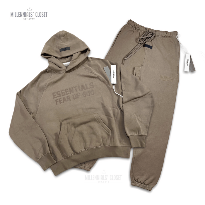 Fear of God Fear of God Essentials Tracksuit Wood 2022 size XL | Grailed