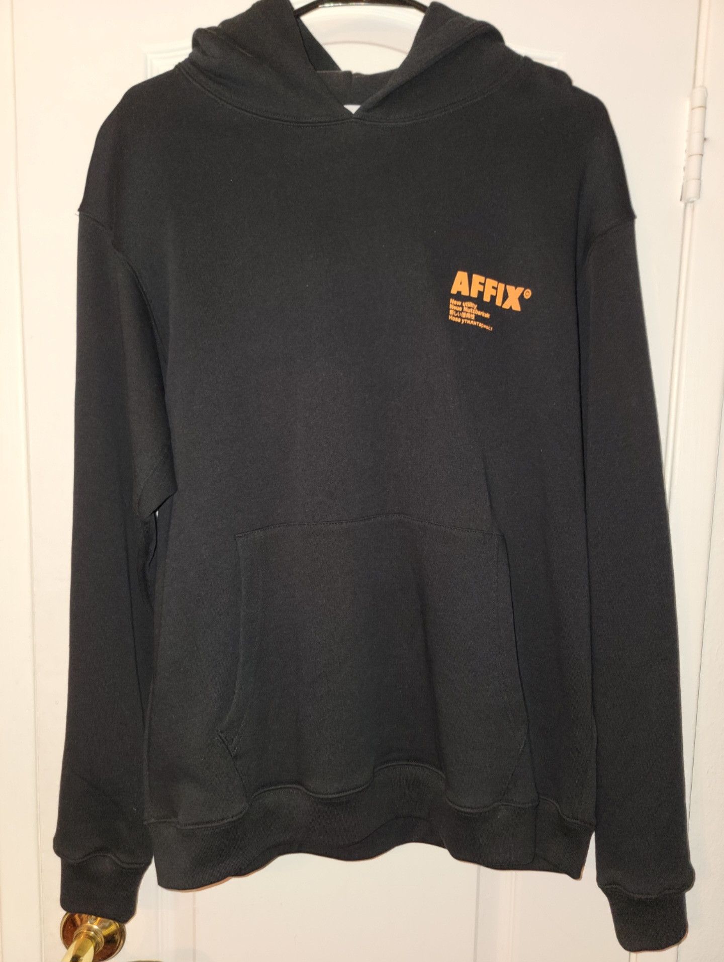 Affix Works Affix Works Standardized Logo Hoodie Black/Orange Size XL ...