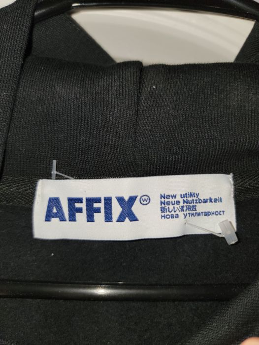Affix Works Affix Works Standardized Logo Hoodie Black/Orange Size XL | Grailed