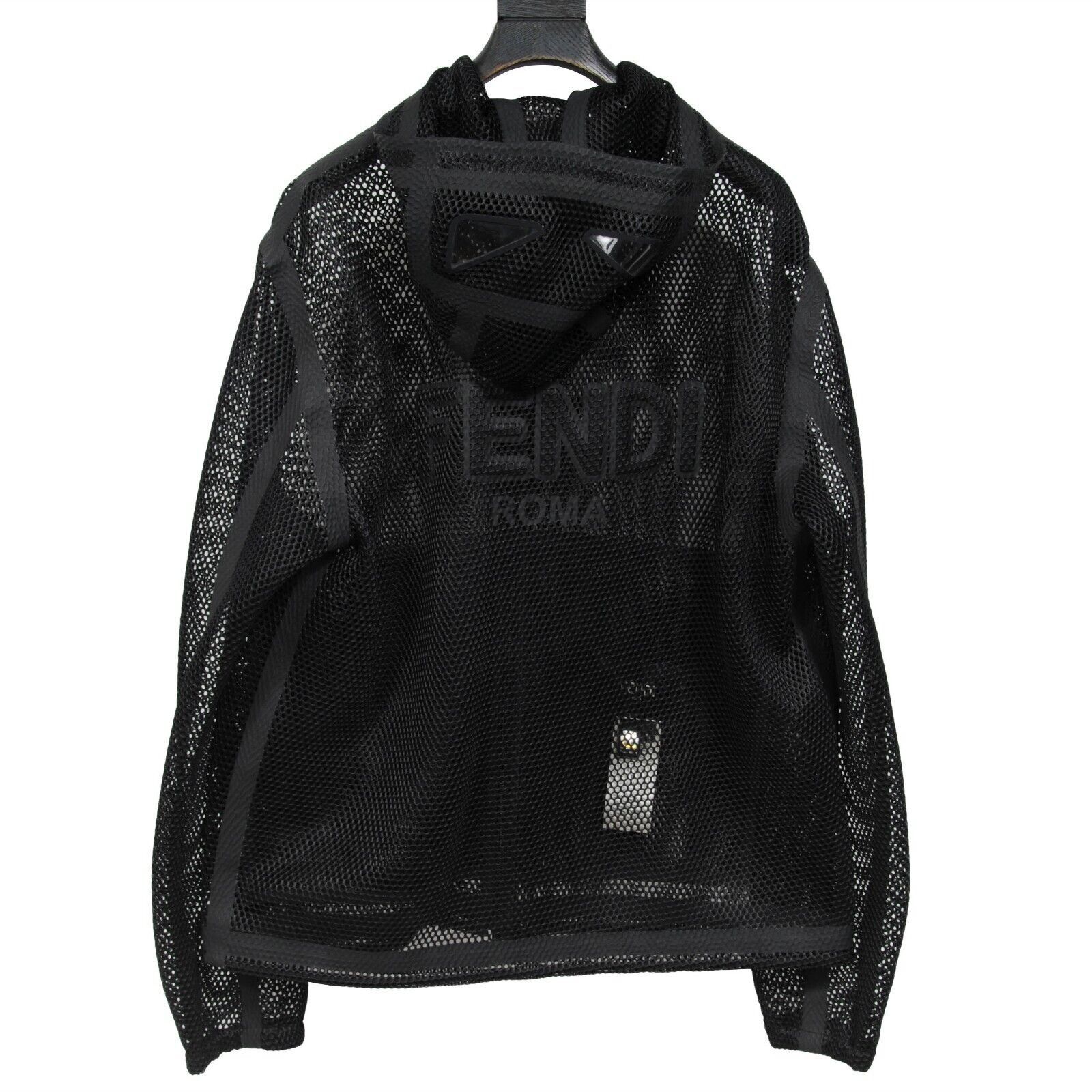 Fendi Mesh Rear Logo Clear Eyes Hooded Zip Jacket | Grailed
