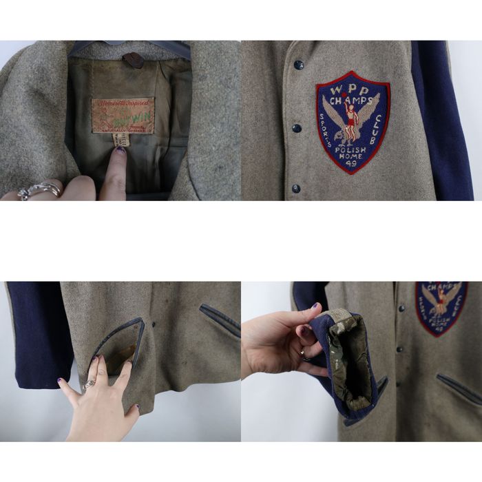 Champion Vintage 40s Mens Large Poland Basketball Champions Wool ...