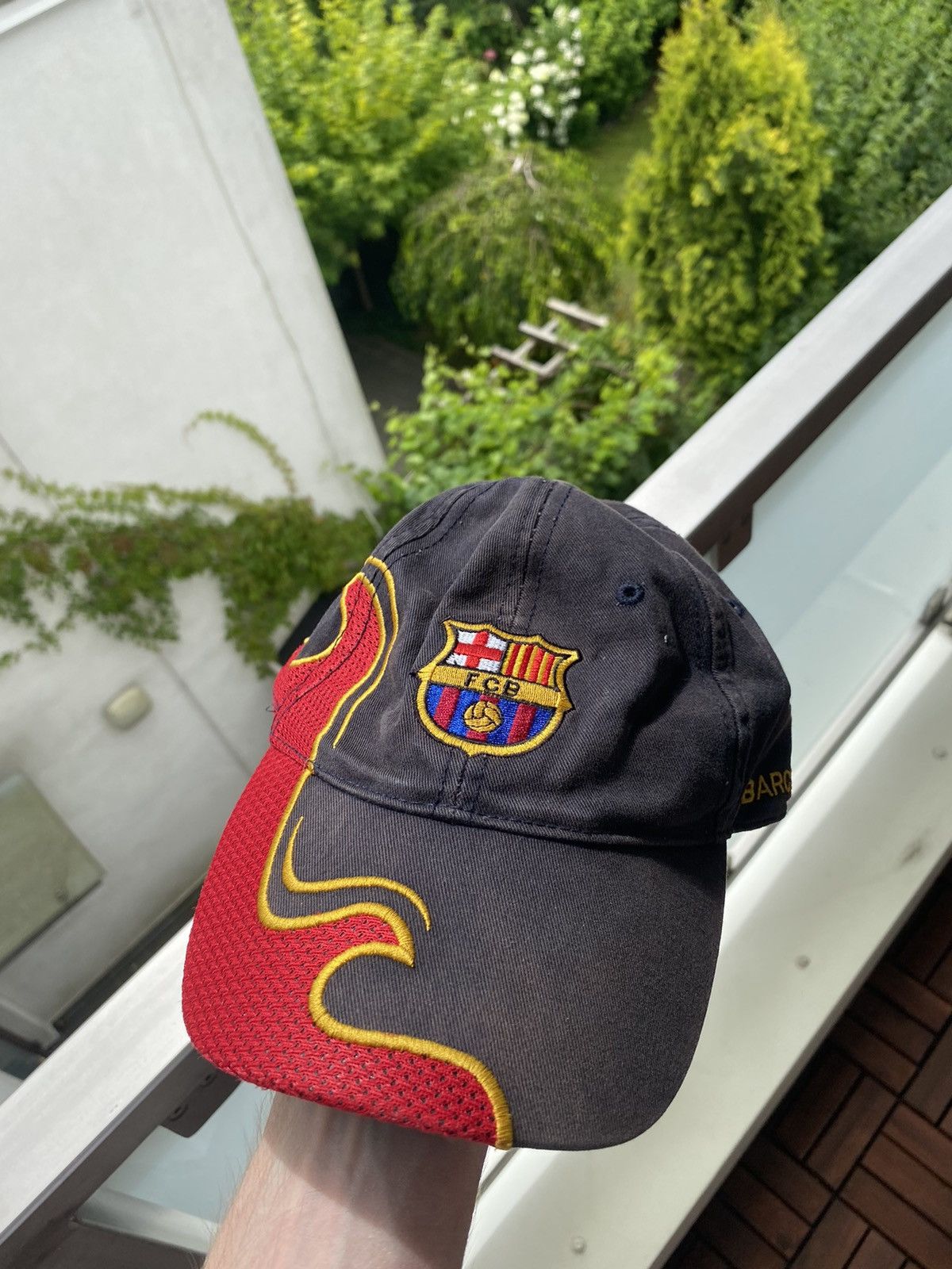 F.C. Barcelona × Vintage FC Barcelona Vintage Hat flames | Grailed