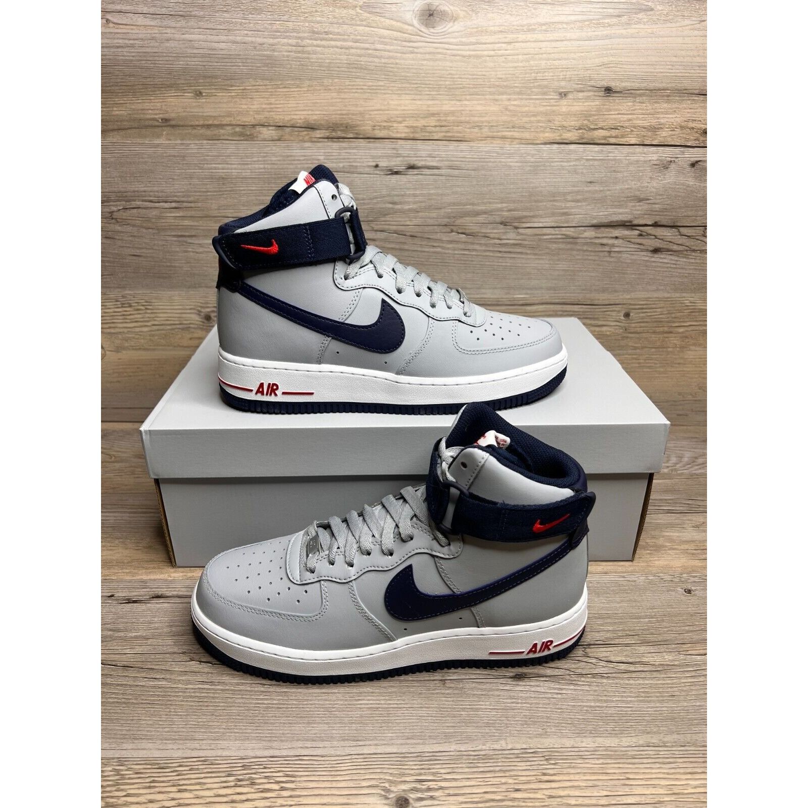 Nike Nike Air Force 1 High QS Patriots Womens Sz 9 Wolf Grey | Grailed