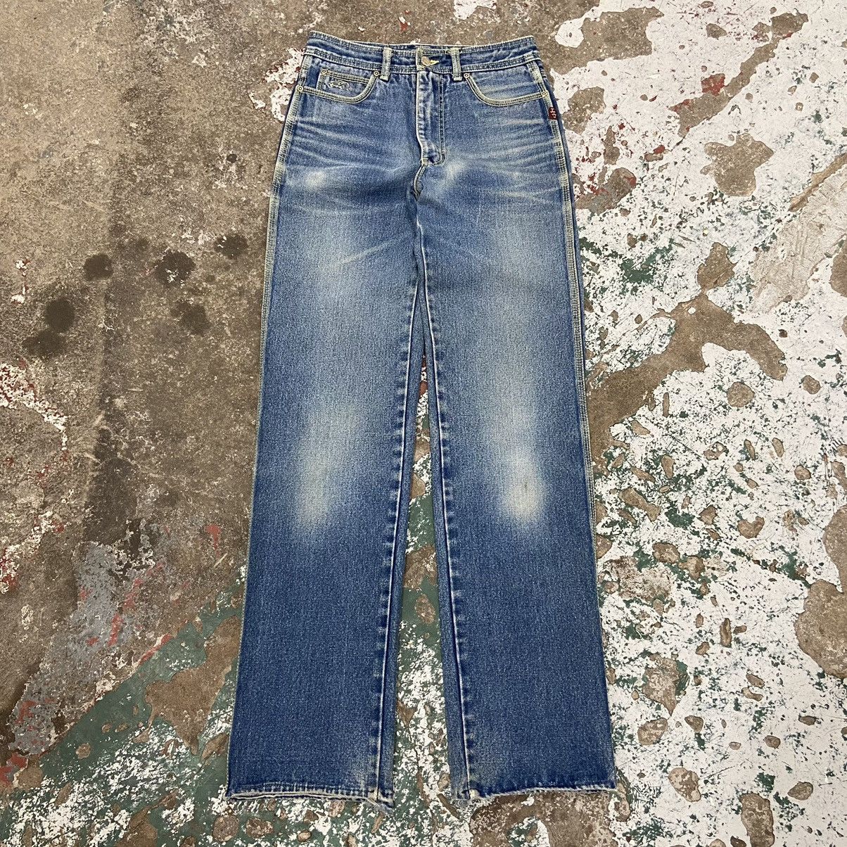 Vintage Vintage 1990s Contrast Stitching Blue Denim Jeans | Grailed