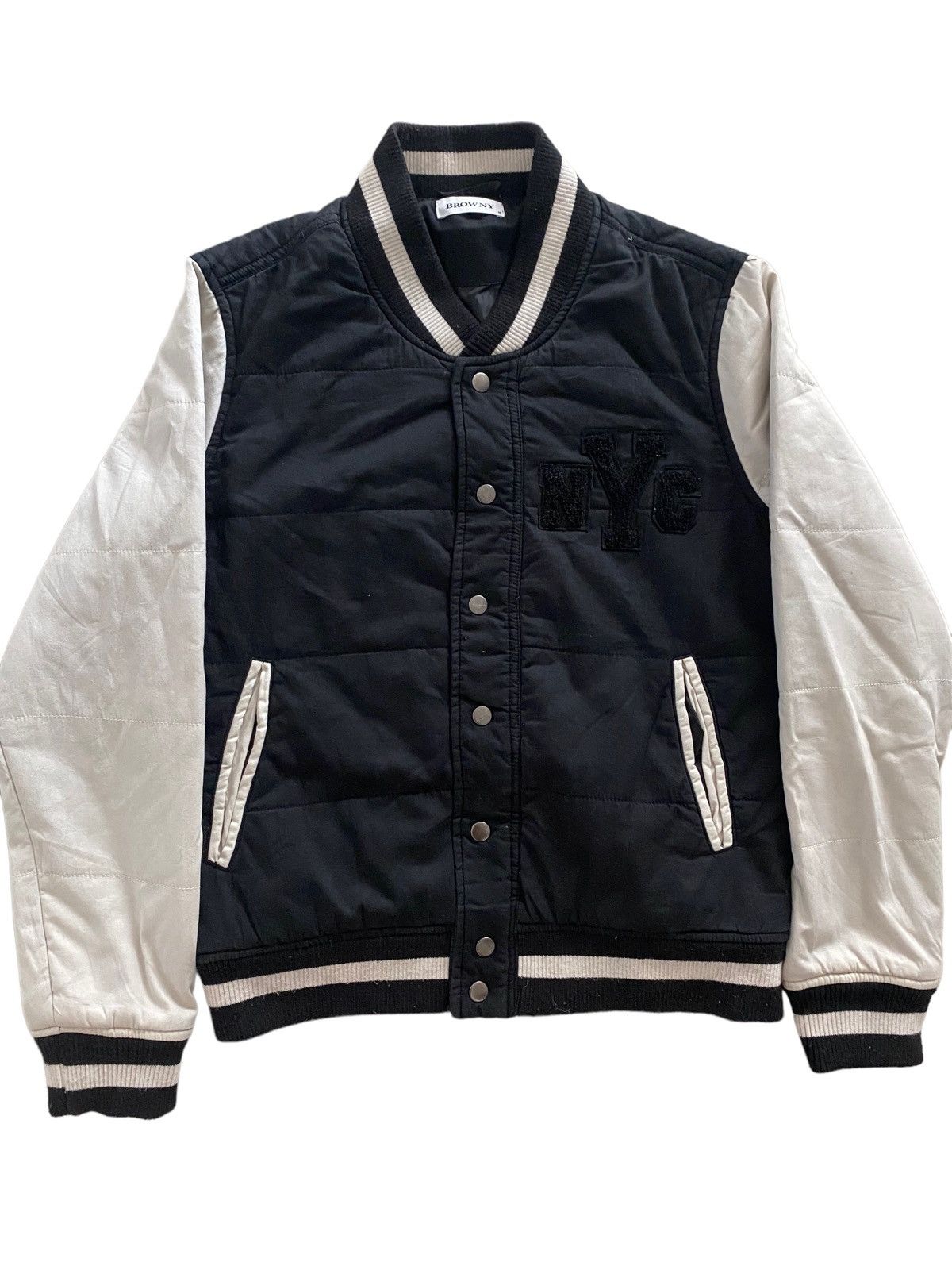Japanese Brand 💥delete today💥NYC Varsity Jacket two tone nice designer ...