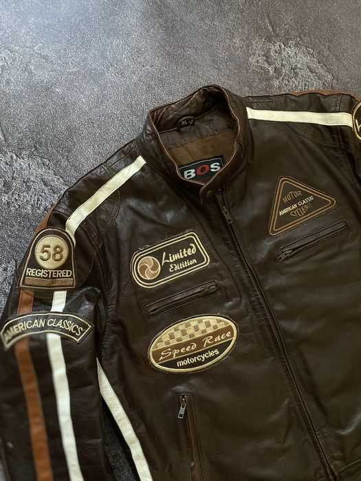 Leather Jacket Vintage Racing Leather Jacket American Classics | Grailed