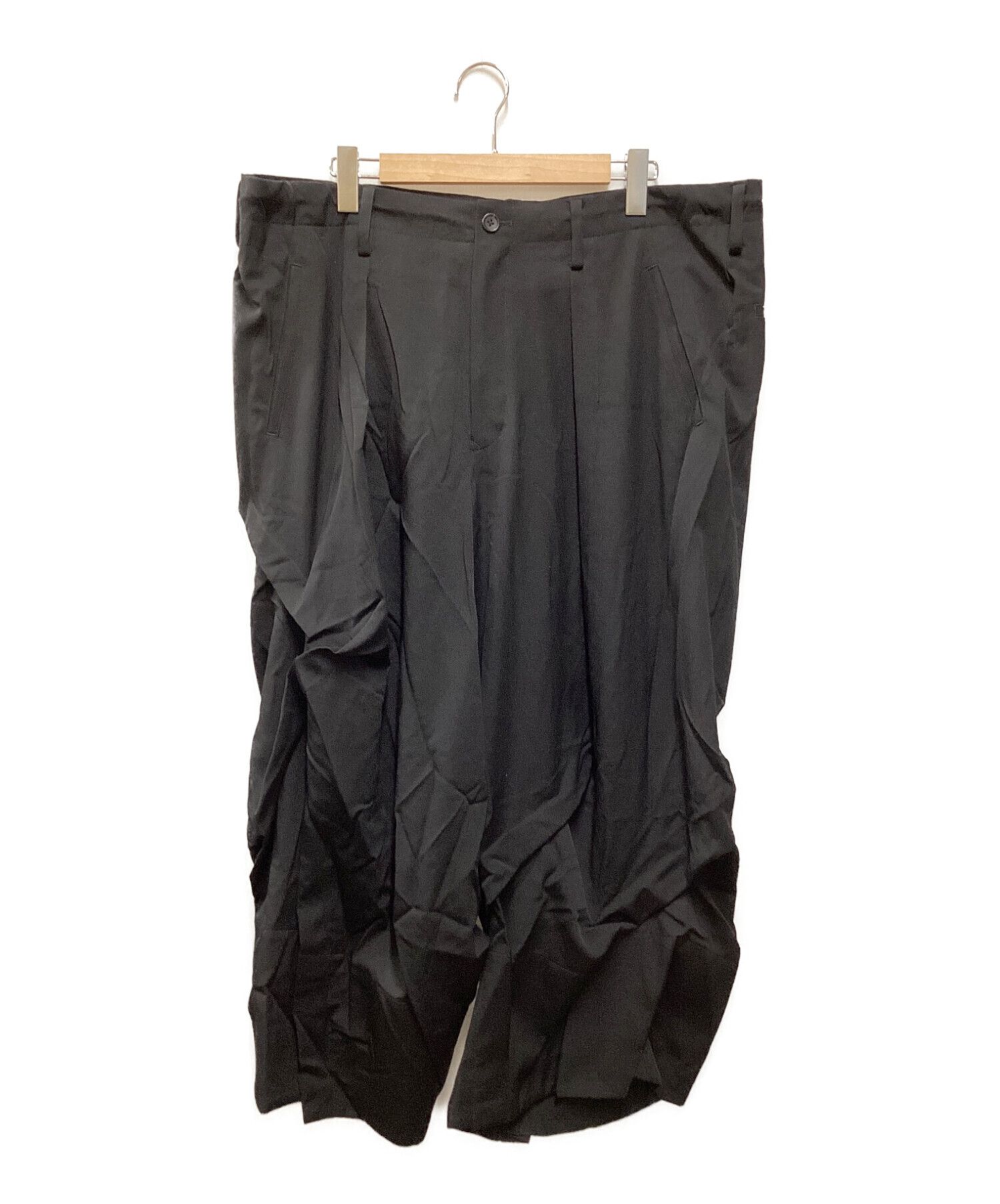Yohji Yamamoto YOHJI YAMAMOTO pour homme GABARDINE S-BIG TUCK PANTS ...