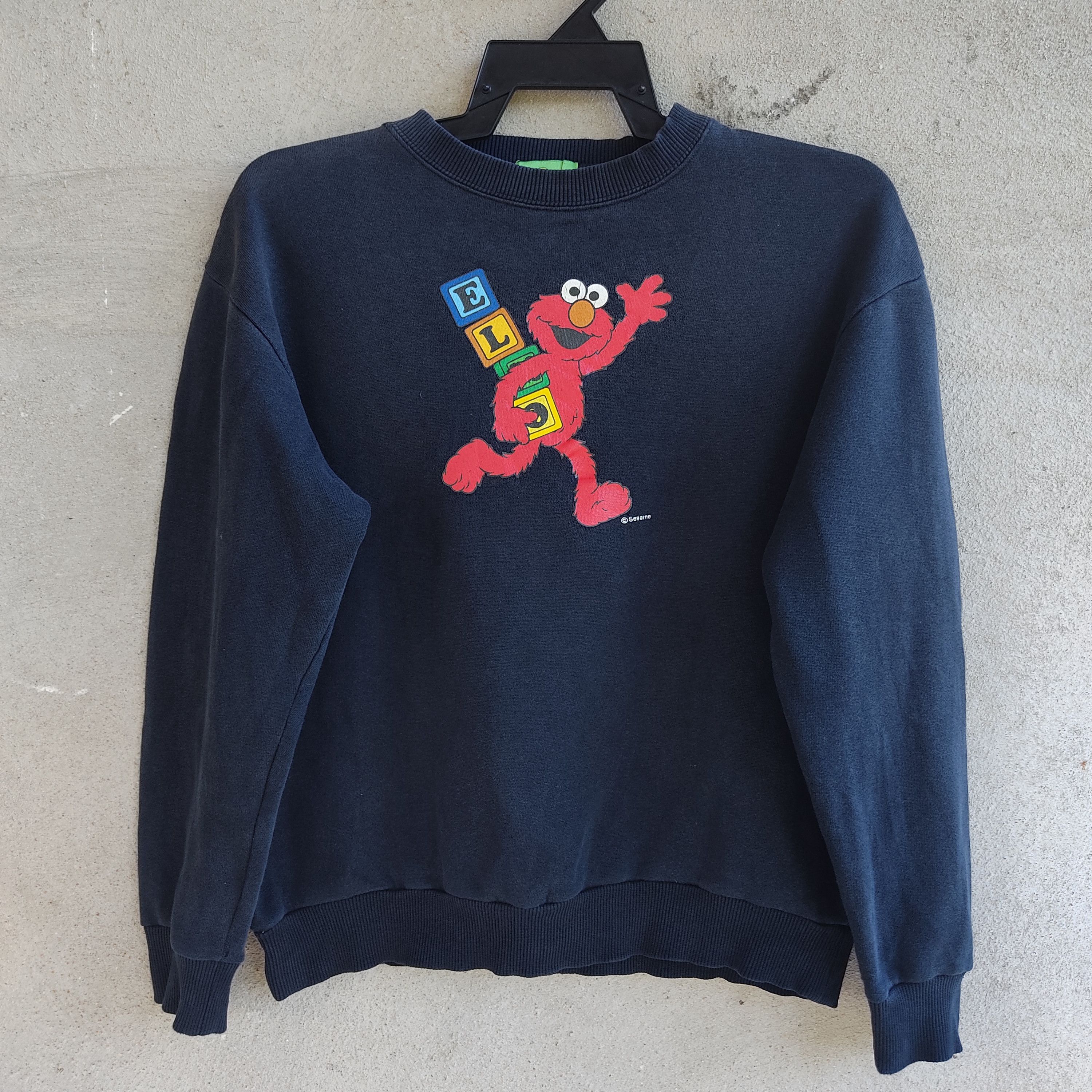 Character Hero × Streetwear × Vintage Faded Elmo Sesame Street Blue ...