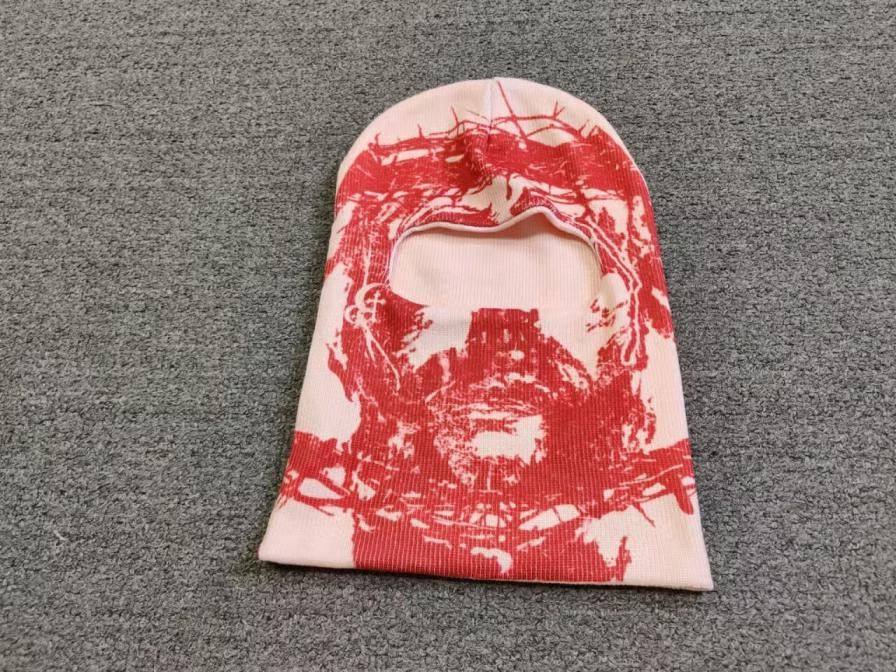 Hat × Japanese Brand × Streetwear Jesus Christ Graphic Ski Mask ...