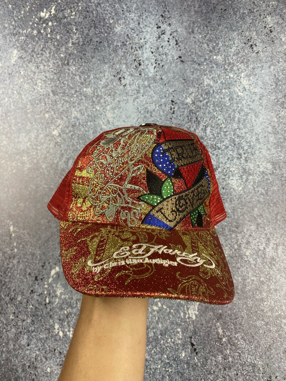 Ed Hardy × Streetwear × Vintage Vintage Ed Hardy Cap Skull Tattoo Logo ...