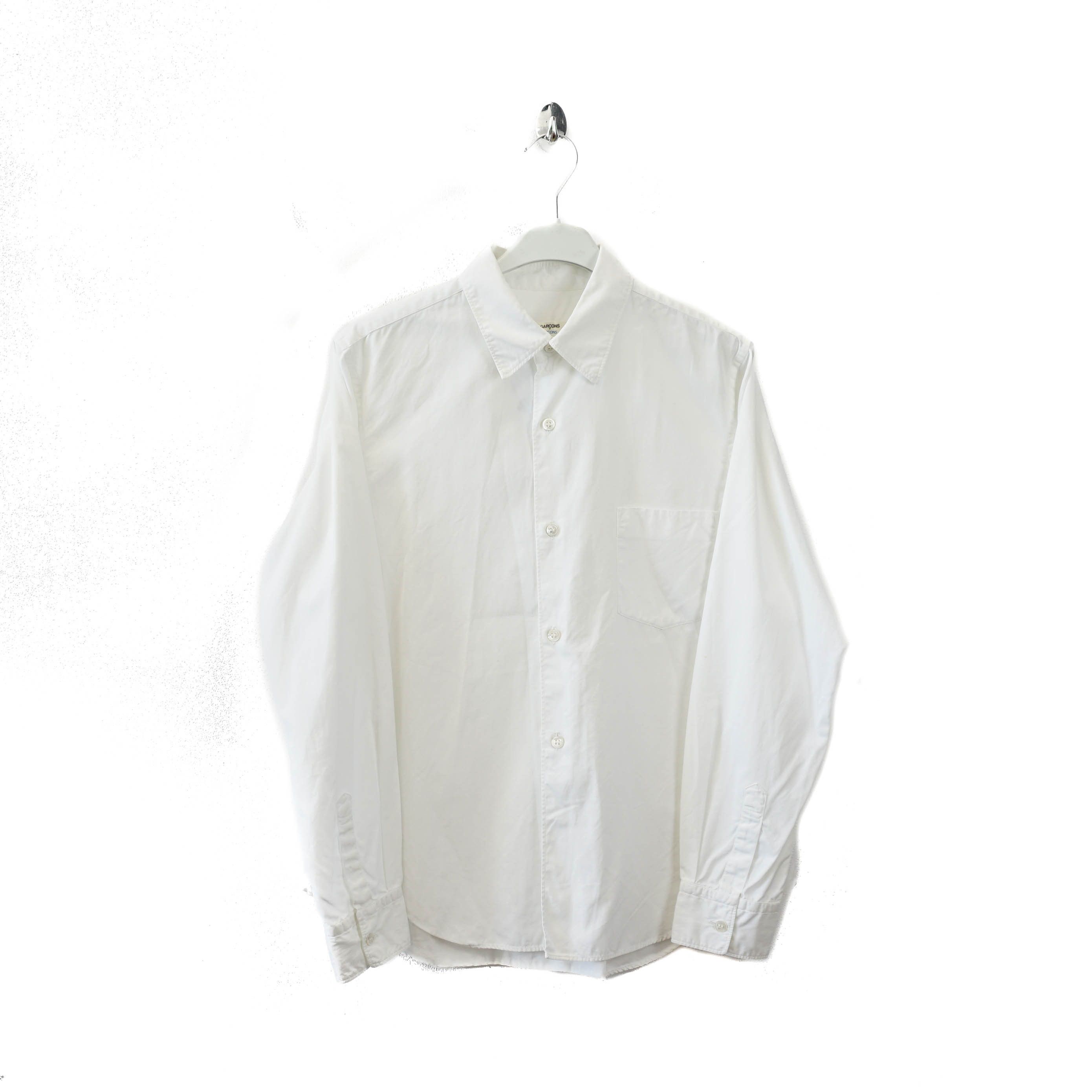 Comme des Garcons CDG Essential Plain White L/S Shirt | Grailed