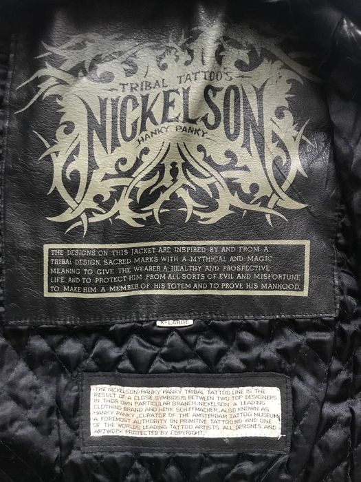 Vintage Vintage Nickelson Funky Punky Oversized Leather Jacket | Grailed