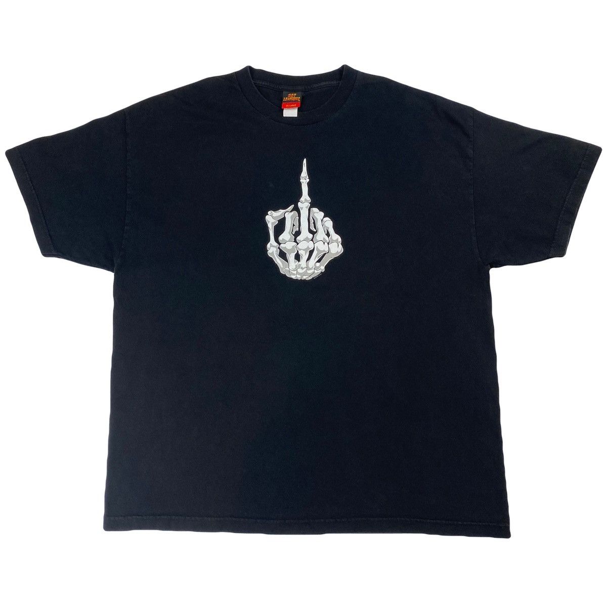 Rare × Streetwear × Vintage Vintage Skeleton Fuck You T Shirt Middle ...
