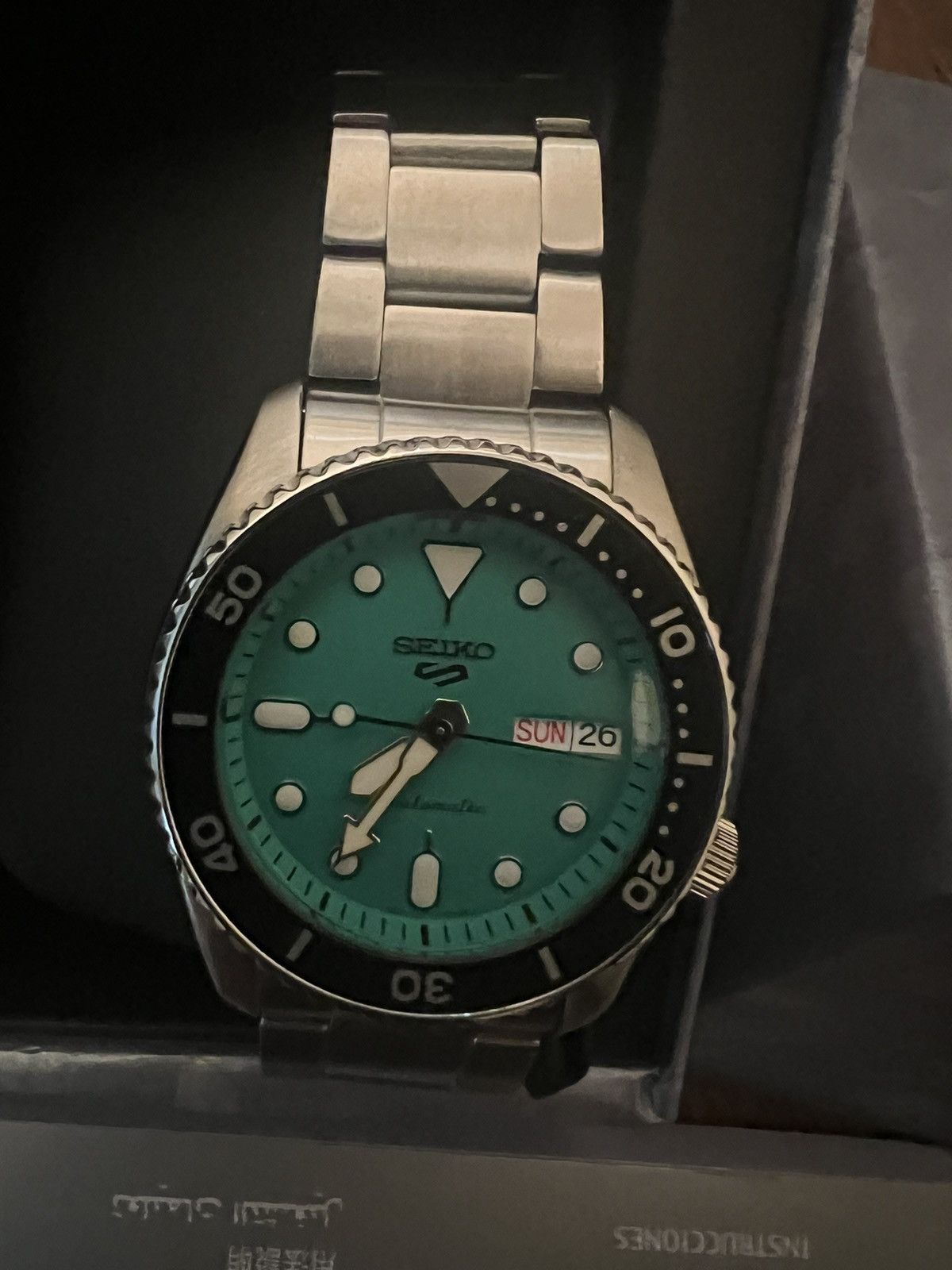 Seiko Seiko 5 sport. Teal and chrome | Grailed