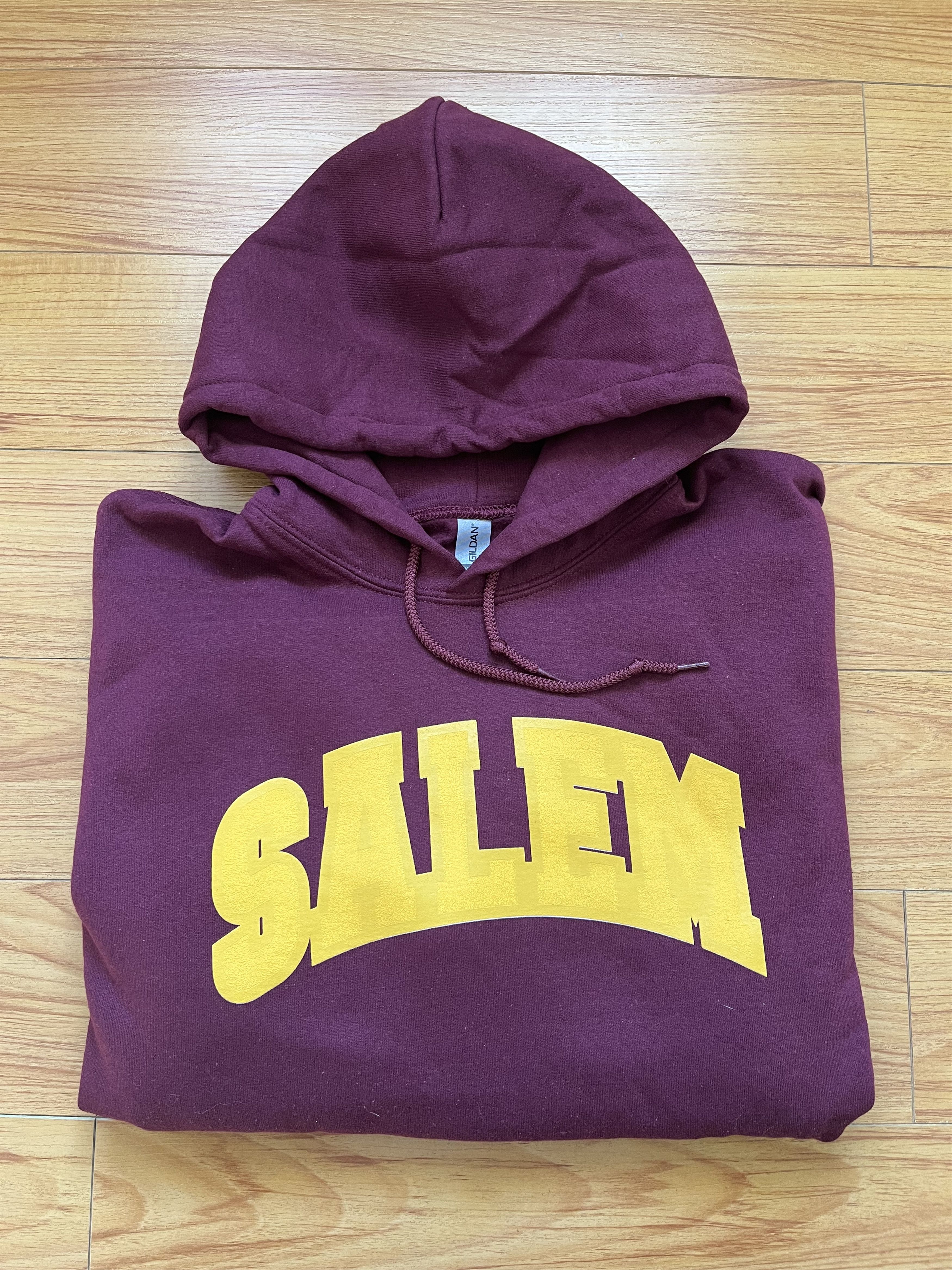 Band Tees S4lem collegiate hoodie maroon Large | Grailed