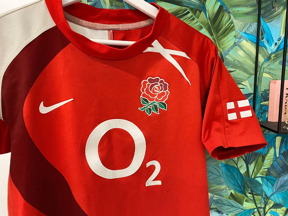 Nike England Rugby Union 2007 y2k Red Shirt Jersey Nike O2 size S | Grailed