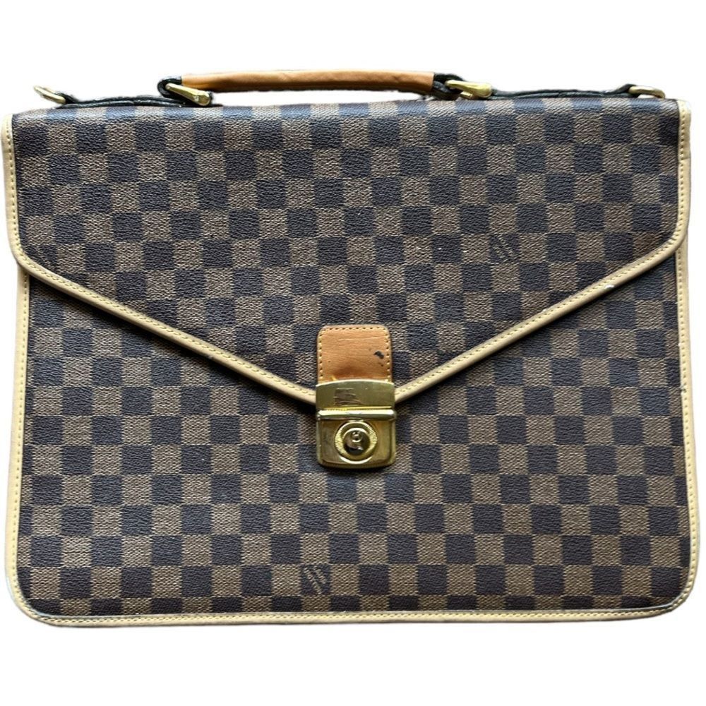 Vintage Lauis Unniton Vintage Designer Like Styled Checkered Briefcase ...
