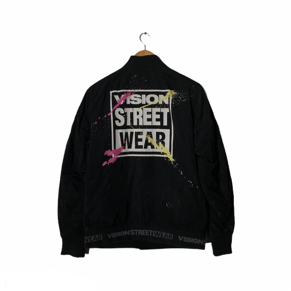 Japanese Brand Vision Street Wear Zipper Jacket Big Logo | Grailed