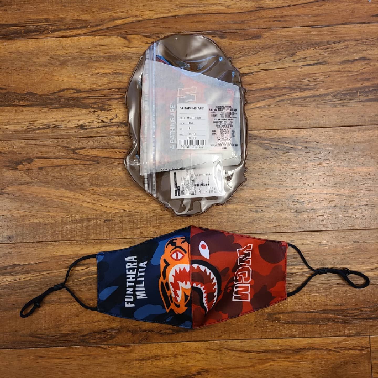 Bape SS21 Color Camo Tiger Shark Half Mask | Grailed