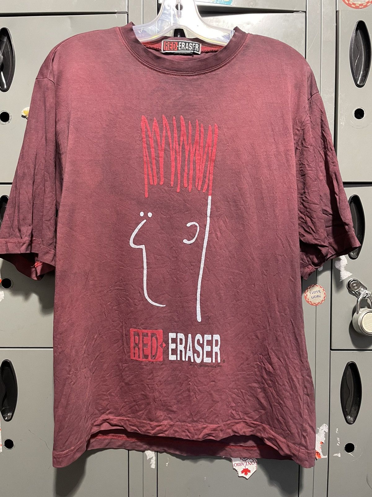 Vintage 90s Red Eraser cartoon character comic logo vintage | Grailed