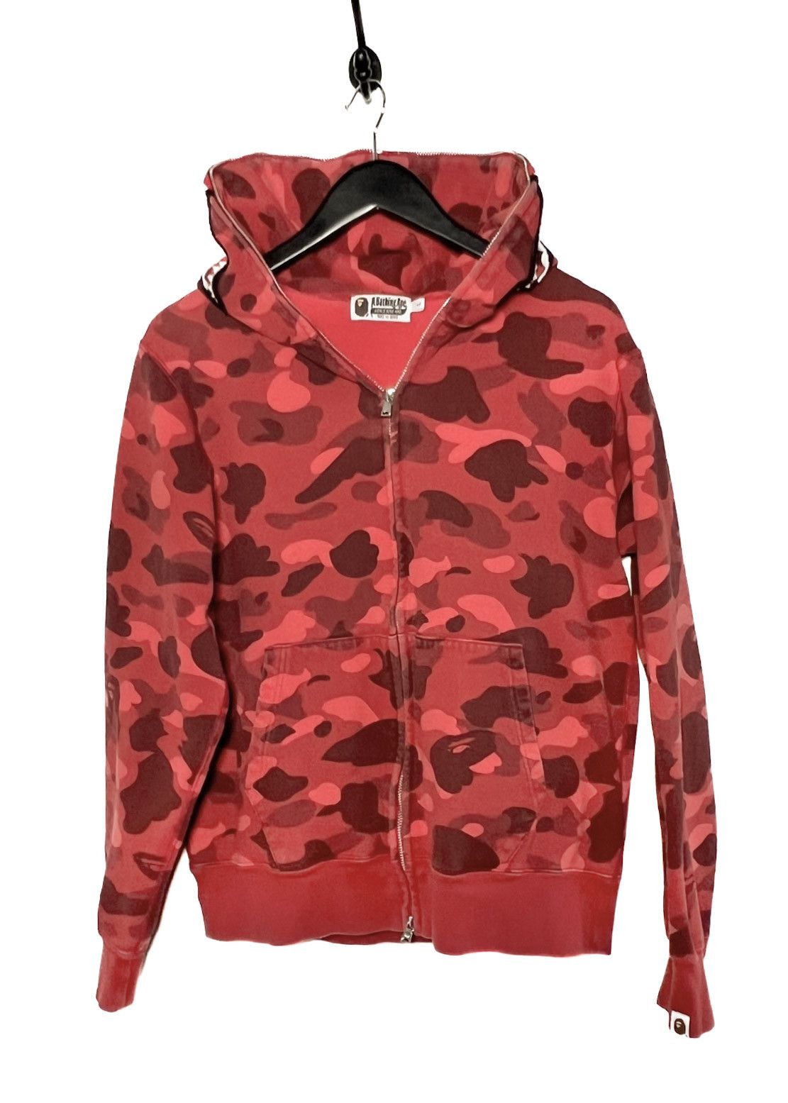 Bape Bape Red Camo Shark Full Zip Hoodie | Grailed