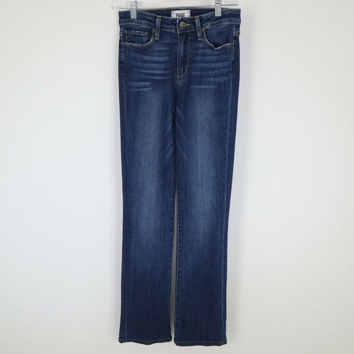 Paige Paige Bootcut Jeans Manhattan Womens W24 L30 Blue High Rise Mai ...