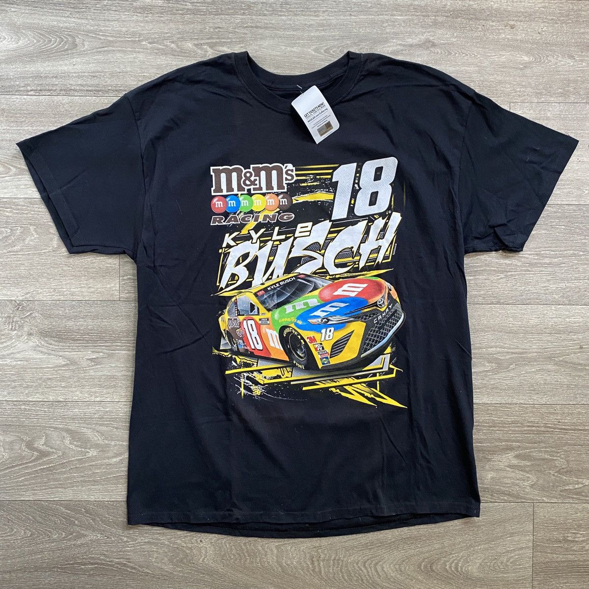 Hype Vintage Y2K NASCAR Kyle Busch M&M Racing Graphic T-Shirt | Grailed