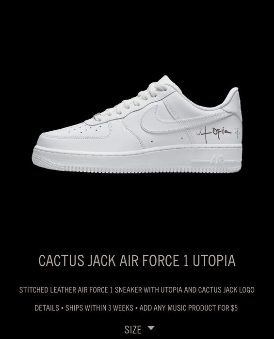 Nike Travis Scott Utopia Air Force 1 | Grailed