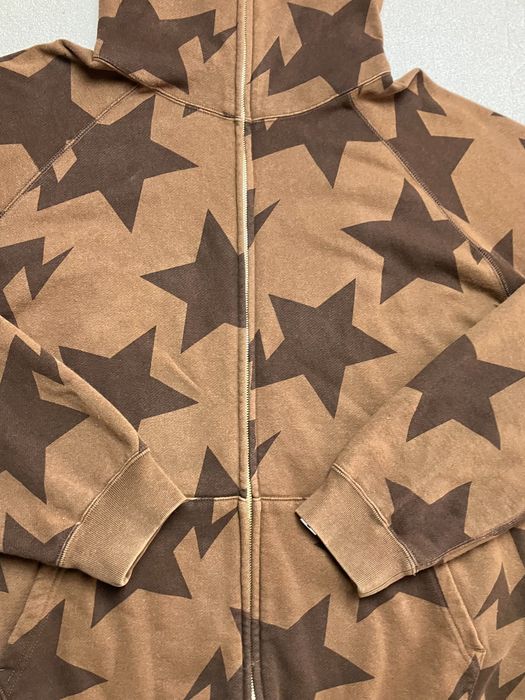 Bape RARE Bape Brown Bapesta Star Logo Full Zip Hoodie Size L | Grailed