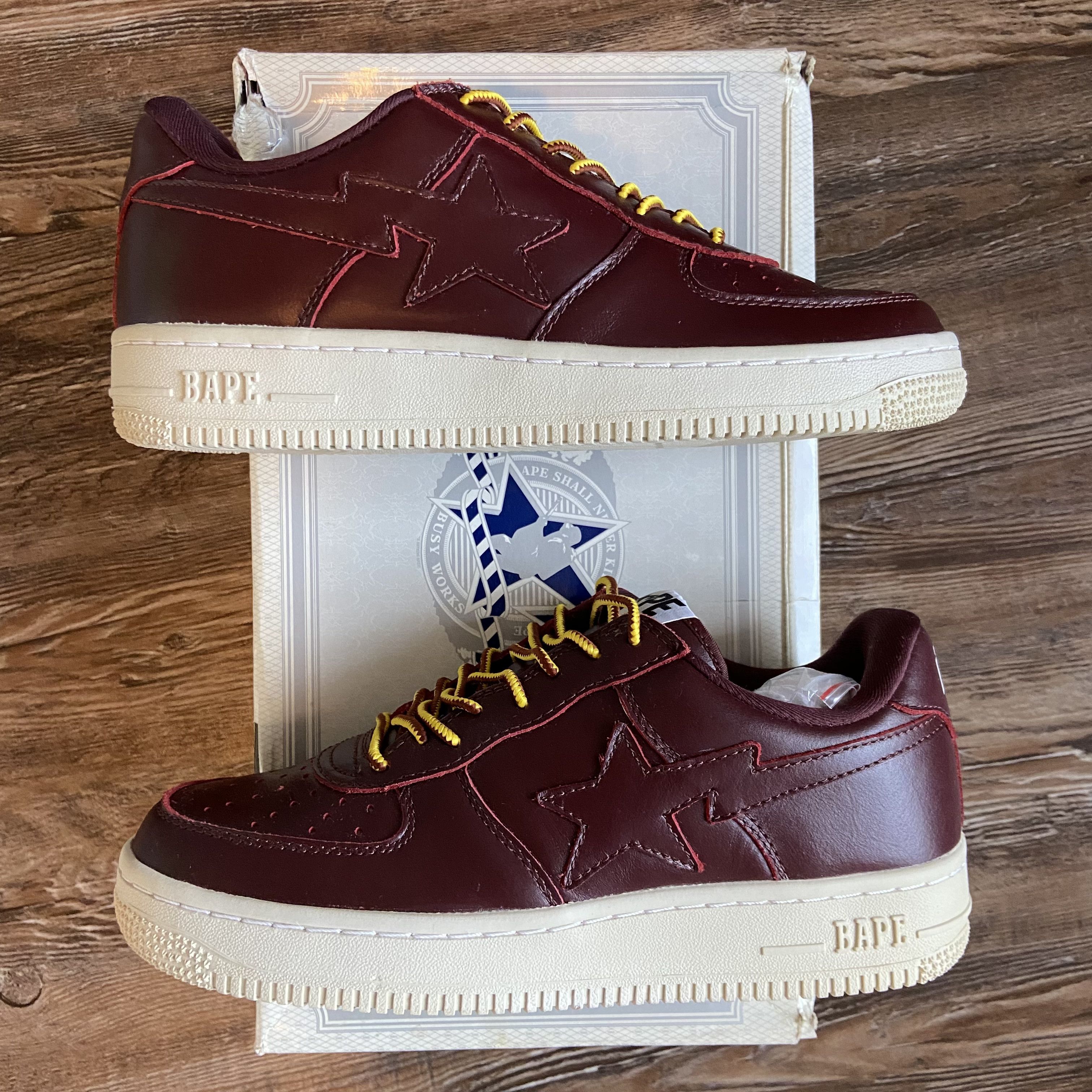 Bape OG Mid 2000's NEW Bape Boot Leather Bapesta | Grailed