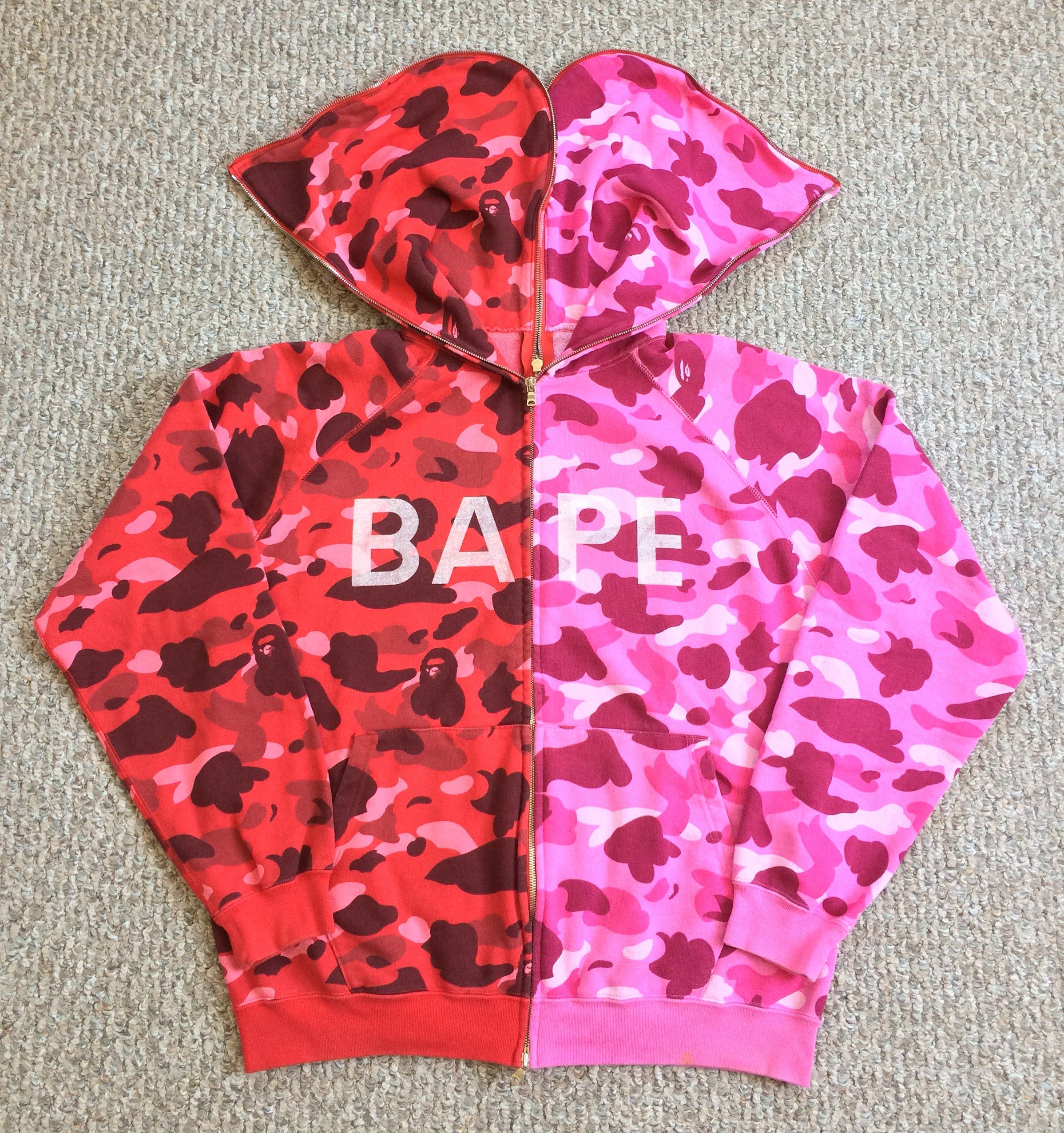 Bape Color Camo Split Full Zip Hoodie | Grailed
