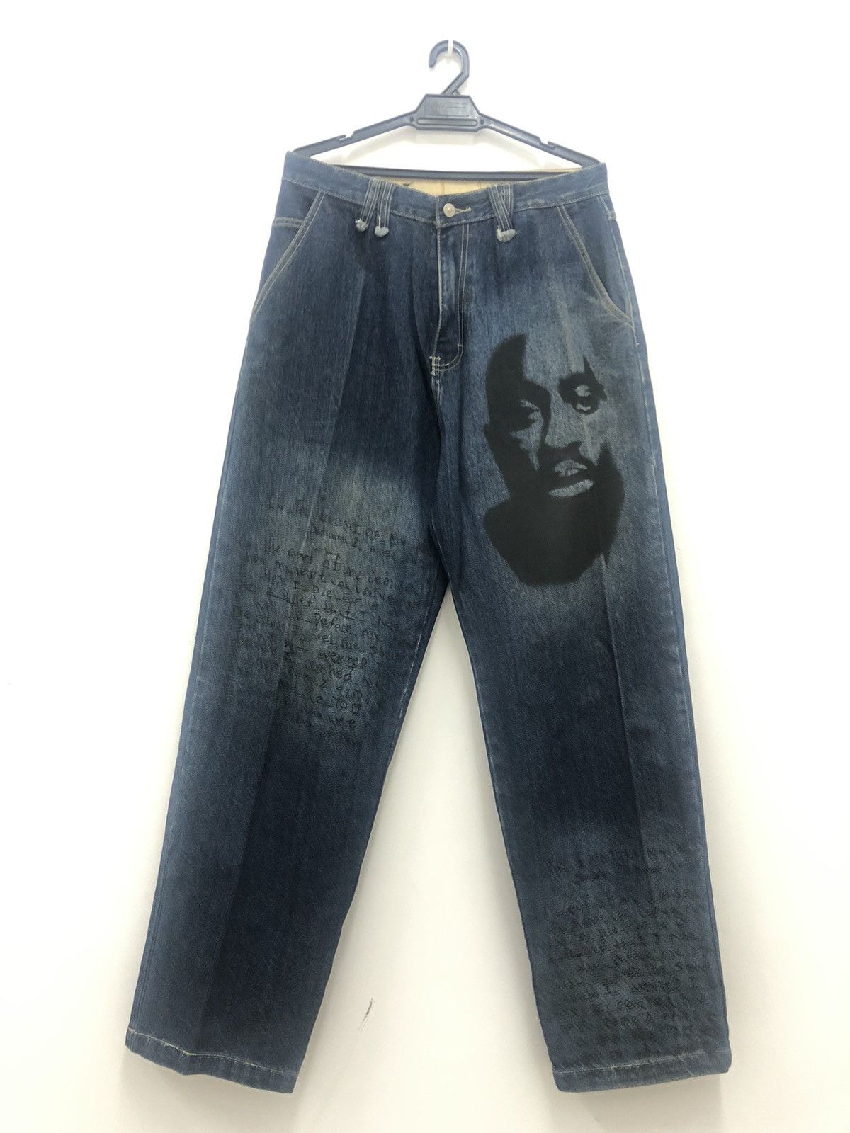 Vintage Rare MAKAVELI TUPAC SHAKUR Baggy Denim Jeans Pant | Grailed