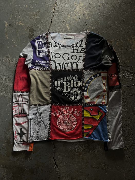 Number (N)ine AW02 “Nowhere Man” Patchwork Tee | Grailed