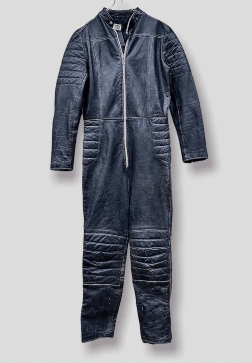 Vintage 70s One Piece Distressed Leather Motorcycle Racing Suit | Grailed