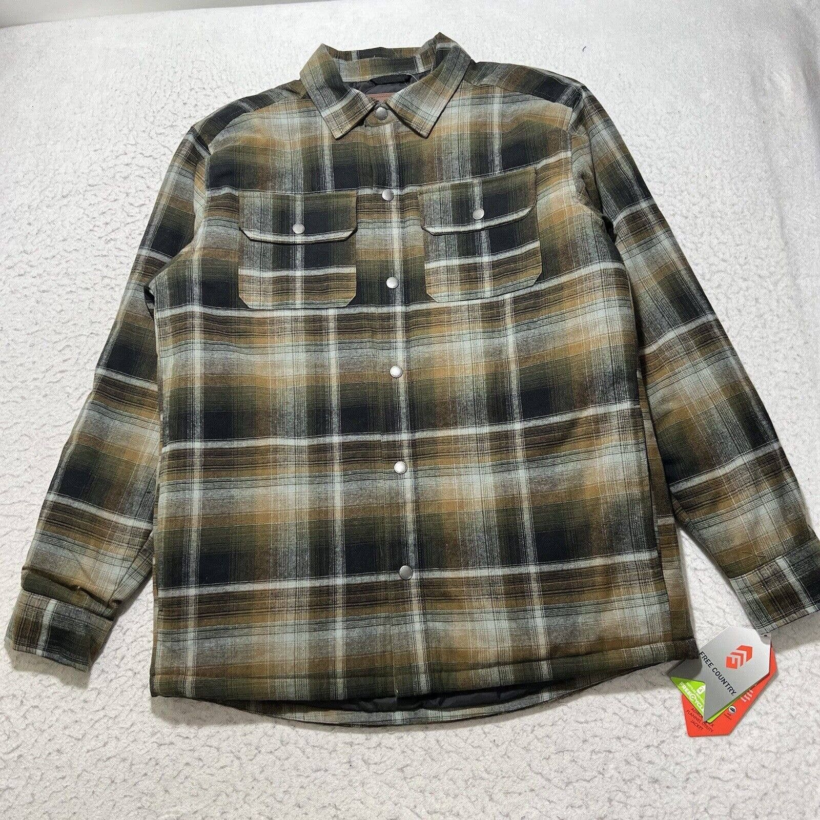 Free Country Free Country Adirondack Flannel Utility Jacket Button ...