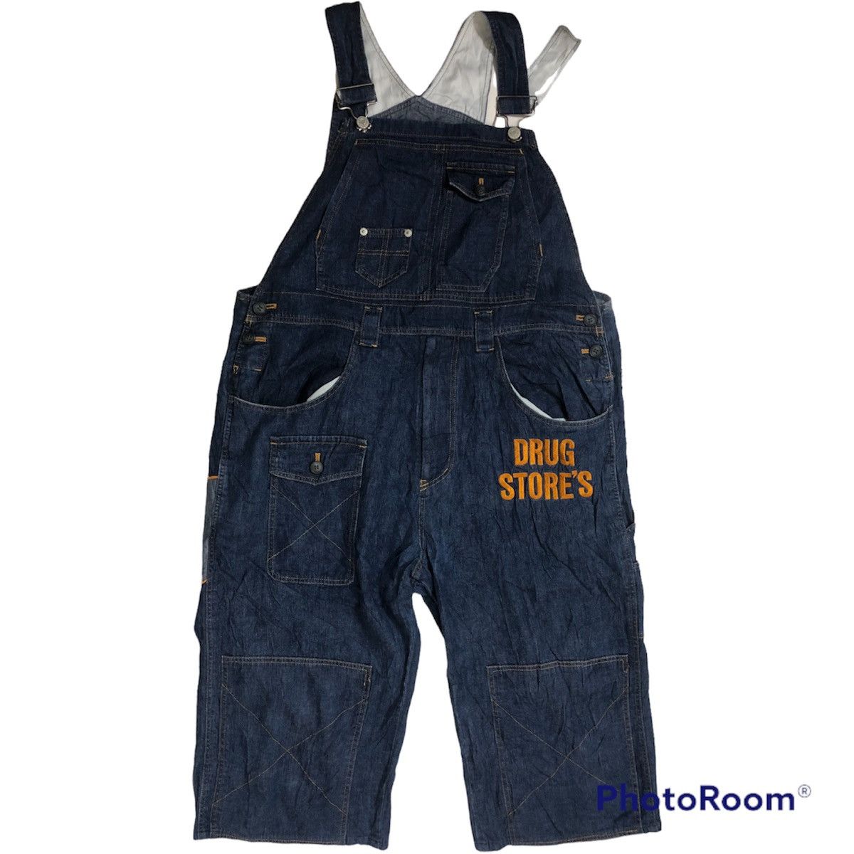 Japanese Brand × Overalls × Streetwear Vintage Drug Store Embroidery ...