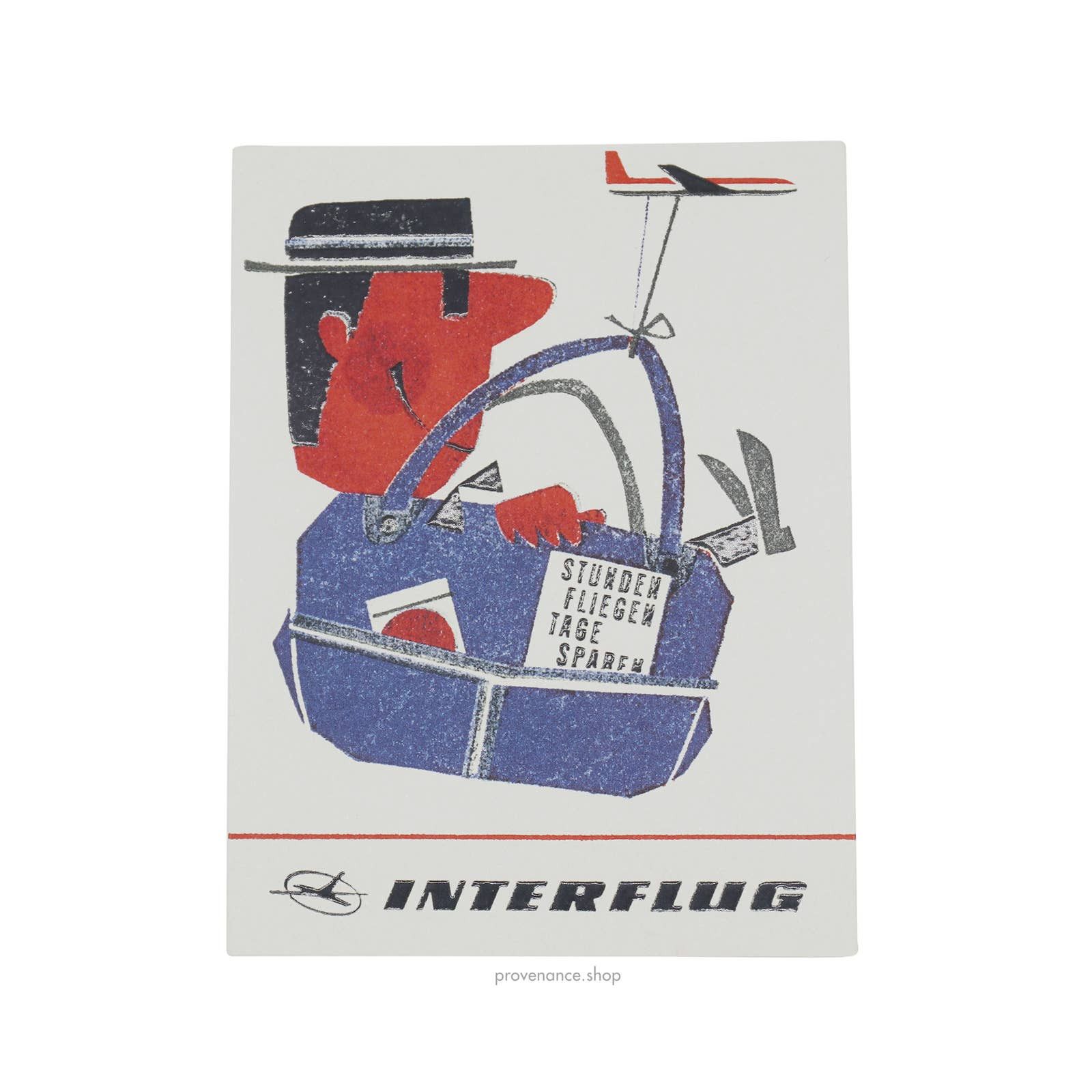 Louis Vuitton 🔴Airline Label Postcard Sticker- INTERFLUG | Grailed