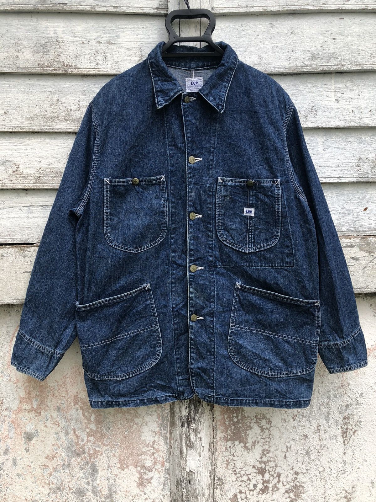 Vintage VINTAGE LEE JAPAN SANFORIZED DENIM CHORE JACKET | Grailed