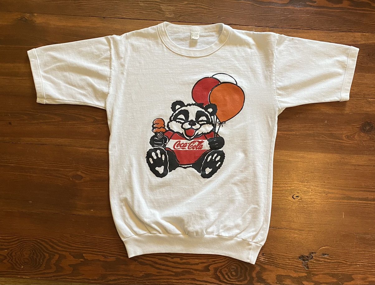 Coca Cola × Vintage Vintage 80’s Coca Cola Panda Coke Banded Bottom Tee ...