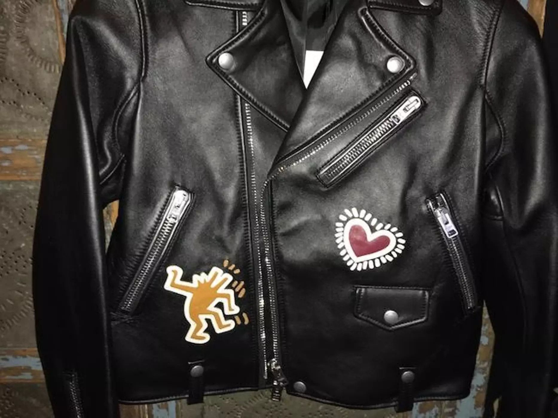 Coach × Keith Haring Coach x Keith Haring [Ladies] Black Motorcycle ...