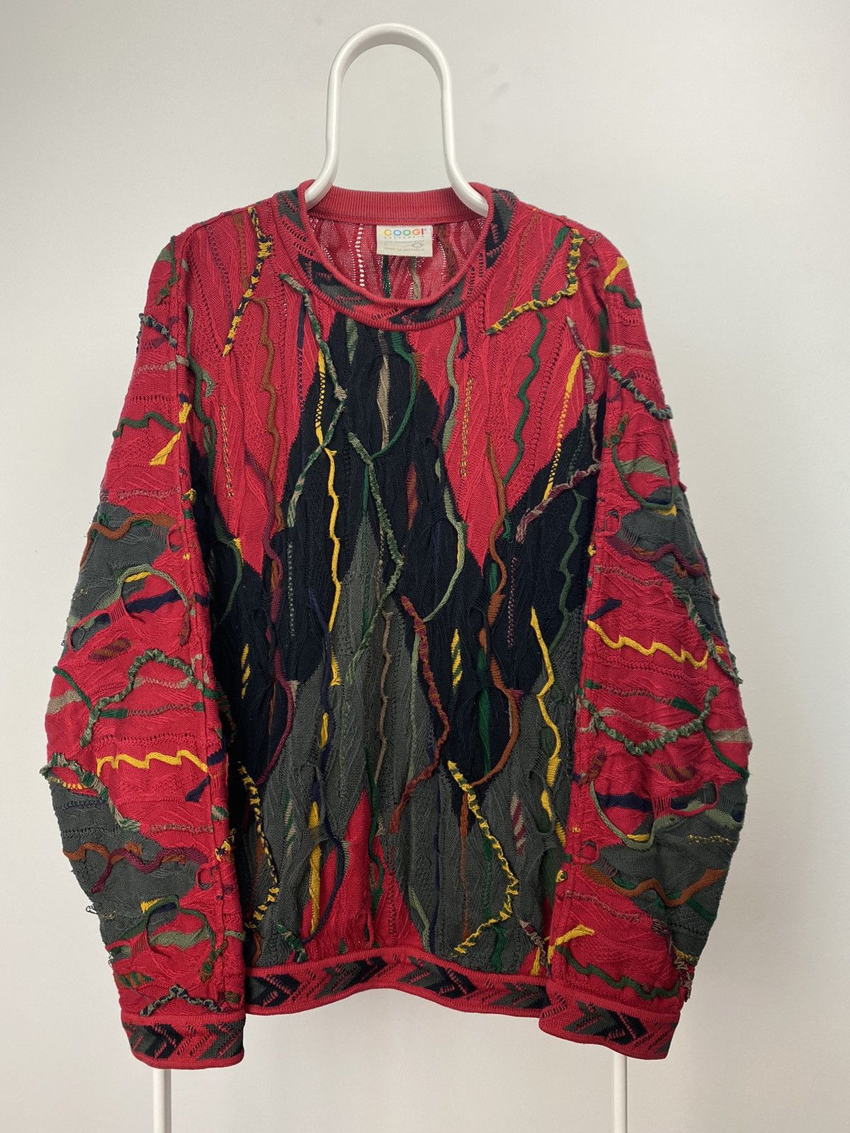 Coogi × Vintage Coogi sweater vintage red cable knit Australia | Grailed